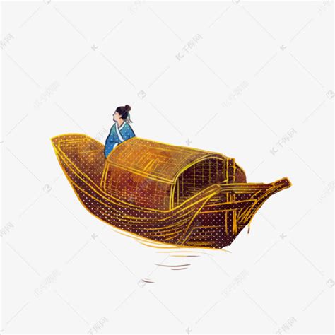 中国风古风船描金边素材图片免费下载 千库网