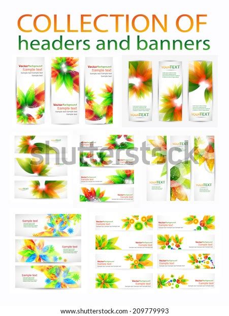 Collection Abstract Vector Eps10 Headers Banners Stock Vector Royalty Free 209779993