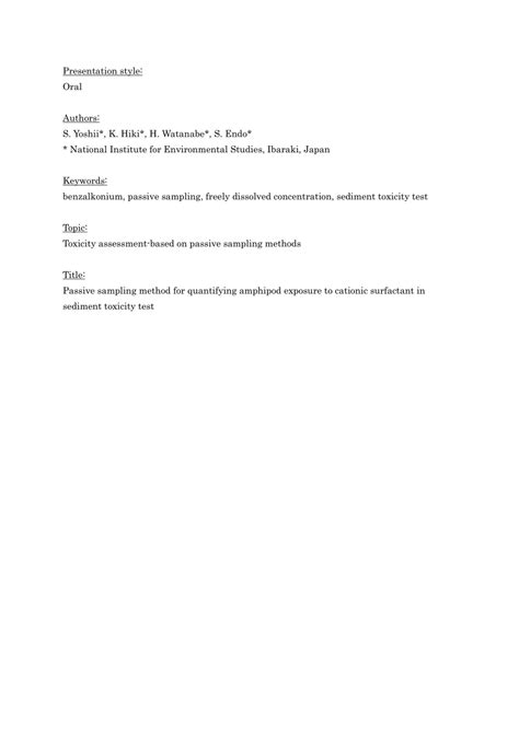 Pdf Toxicity Assessment Based On Passive Sampling Methods Title