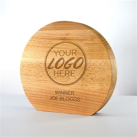 Personalised Beech Circle Wooden Trophy
