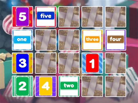 Numbers 1 10 Matching Pairs