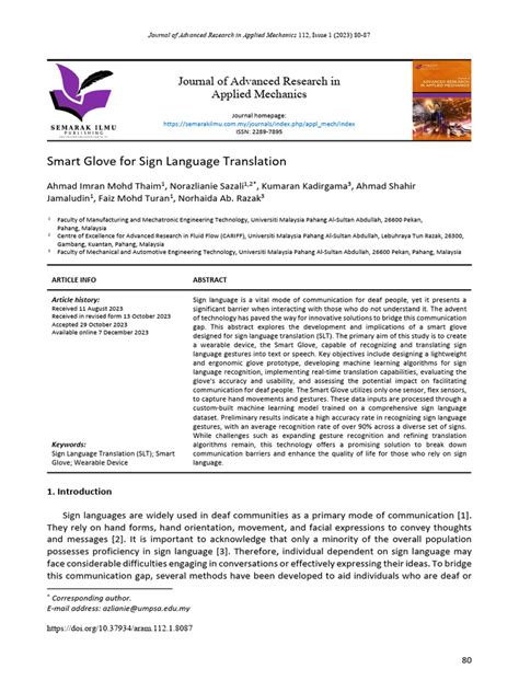 Smart Glove For Sign Language Translation Using Arduino Pdf Electrical Network Sign Language