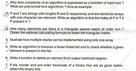 Cognizant Nexus Data Structures And Algorithms Question Paper Kerala University