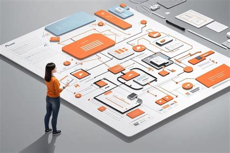 Premium Ai Image Ux Ui Flowchart Application Development Prototype