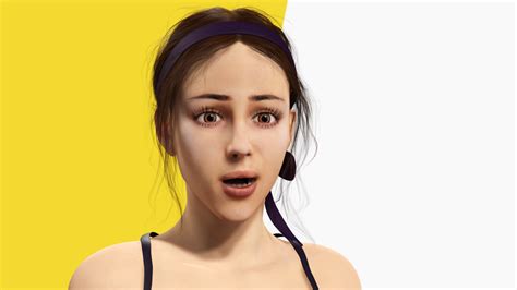 Realistic Female Athlete In Sportswear Blender Ready Low Poly 3d Model Superhive Formerly