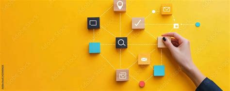 Business Process And Workflow Automation With Flowchart Hand Holding