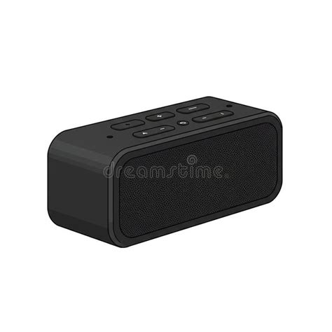 Black Rectangular Portable Speaker With Rounded Edges And A Mesh Front Panel The Stock