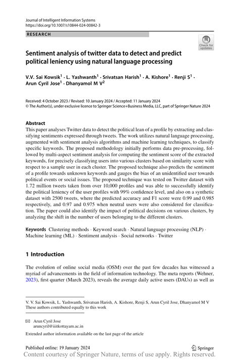 Sentiment Analysis Of Twitter Data To Detect And Predict Political