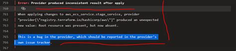 This Is A Bug In The Provider Which Should Be Reported In The Provider