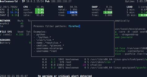 How To Install And Use Glances To Monitor Linux Systems Boolean World