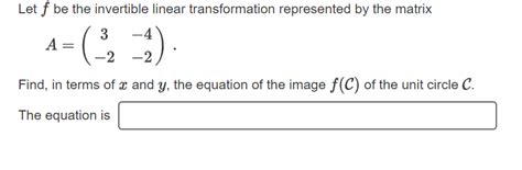 solved let f be the invertible linear transformation