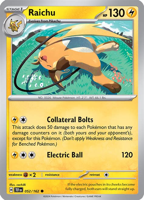 Raichu Temporal Forces 52 Bulbapedia The Community Driven Pokémon Encyclopedia