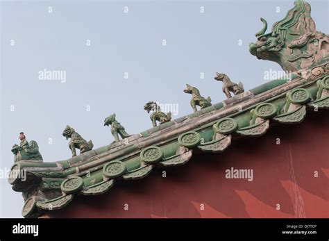 Roof Details In Yonghe Temple Also Known As Yonghe Lamasery Or Simply Lama Temple In Beijing