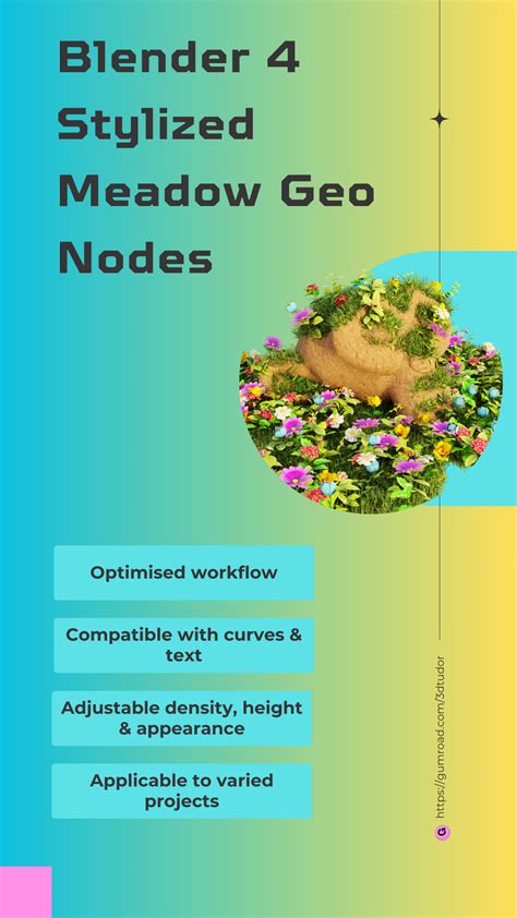 Blender Grass Flowers Meadow Procedural Geometry Node