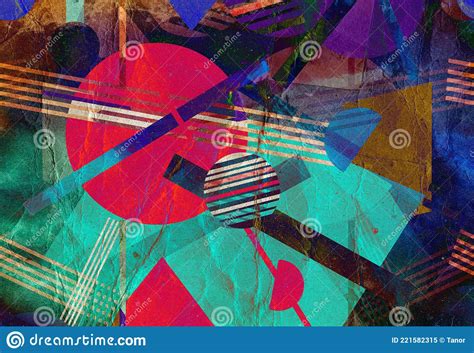 Abstract Multi Colored Background Of Geometric Objects Stock Illustration Illustration Of