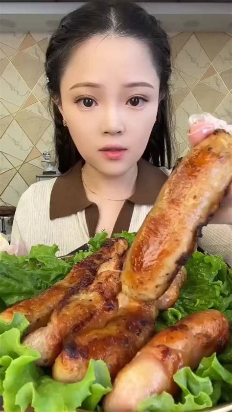 Themukbanger Xiao Yu Mukbang Homemade Sausage😋 Mukbang Mukbang Mukbang Asmr Gtkm24 Asmr