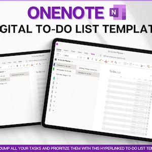 Onenote To Do List Template Hyperlinked To Do List For One Note