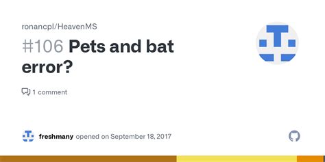 Pets And Bat Error Issue 106 Ronancpl HeavenMS GitHub