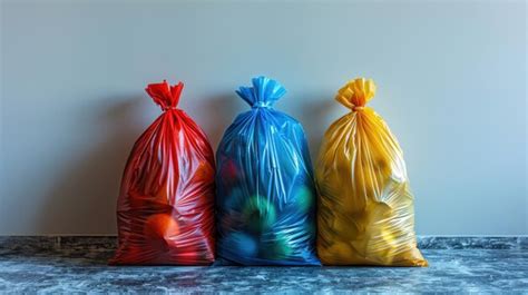 Garbage Bags Highlighted In The Background Garbage Collection Premium