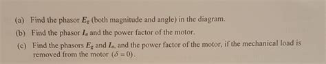 Solved P A Y Connected Three Phase Synchronous Machine Has Chegg