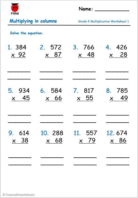30 Math Worksheets For Third Graders Printable Pdf Template