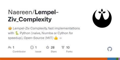 Github Naereenlempel Zivcomplexity Package Lempel Ziv Complexity
