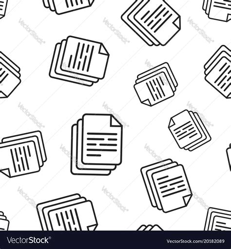 Document Seamless Pattern Background Business Vector Image