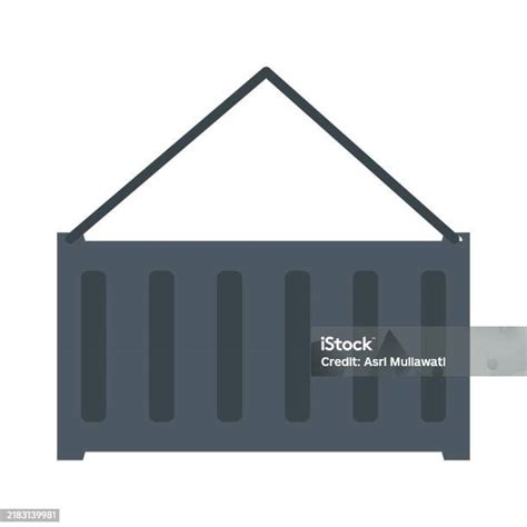 수직선이 있고 상단이 닫힌 컨테이너 또는 화물 상자 저장 및 운송 평면 디자인 물류 배송 및 창고 테마에 이상적입니다 0명에 대한 스톡 벡터 아트 및 기타 이미지 Istock