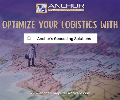 Geocoding Reversegeocoding Logisticsoptimization Customerengagement Anchor Software Llc