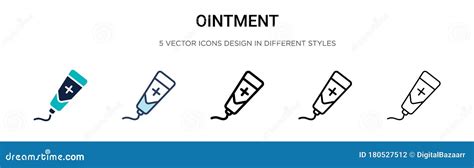 Ointment Icon In Filled Thin Line Outline And Stroke Style Vector