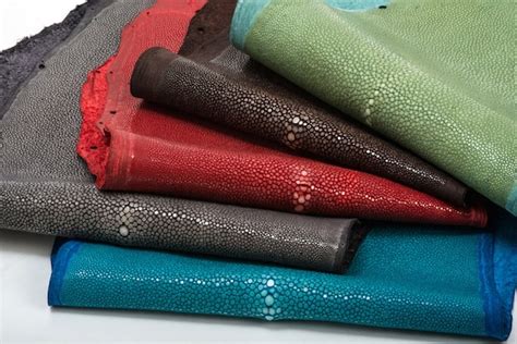 Premium Photo Stingray Leather Exotic Skin In Five Colours