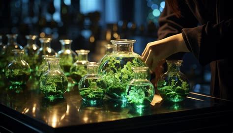 Premium Photo Scientist Analyzing Liquid In Laboratory Flask Discovering Scientific Experiment