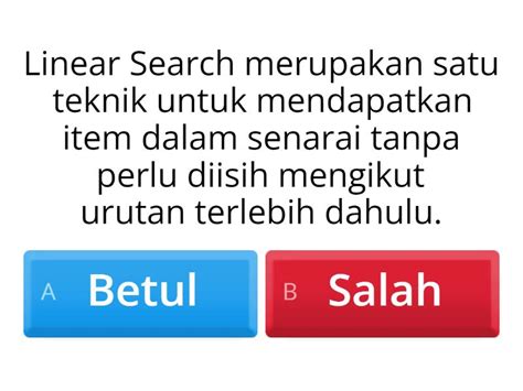 Linear Search And Binary Search Quiz