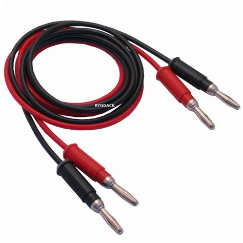 par cabo 1m banana x banana 4mm preto e vermelho shopee brasil