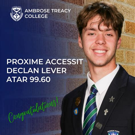 Congratulations To Declan Lever Ambrose Treacy College