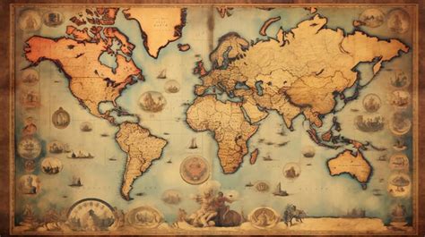 World Map Antique Vintage High Resolution History Wallpaper World