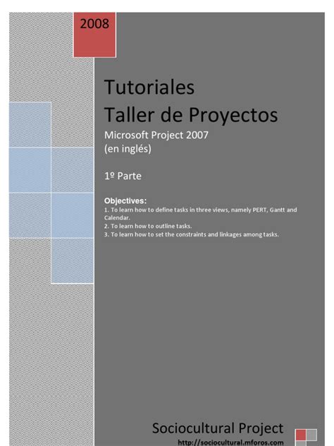 Tutorial De Ms Project 2007 1º Parte Pdf Software Computing