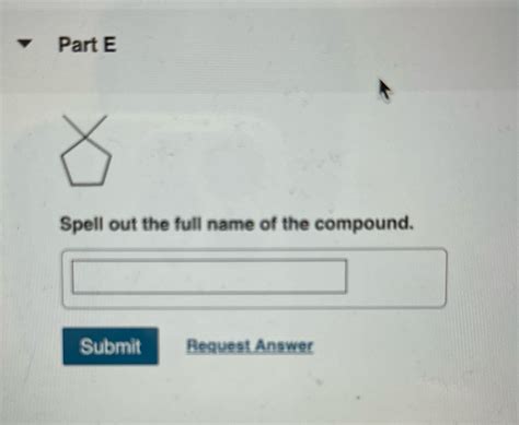 [solved] Part E Please Part E Spell Out The Full Name Of The Compound Course Hero