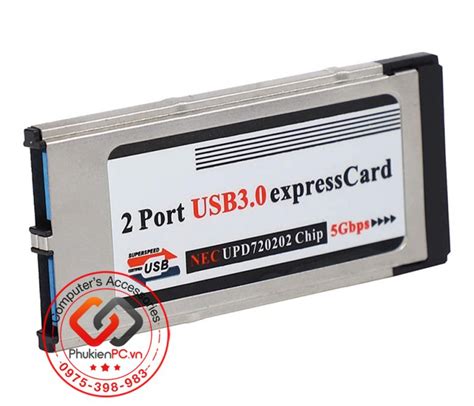 Expresscard mm ra USB chip NEC thêm cổng USB cho Laptop