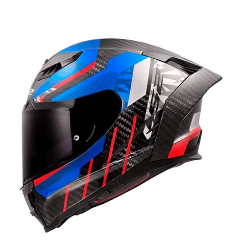 Casco Ls2 Ff807 Dragon C Trax Azul Rojo
