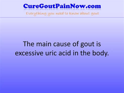 What Causes Gout Ppt