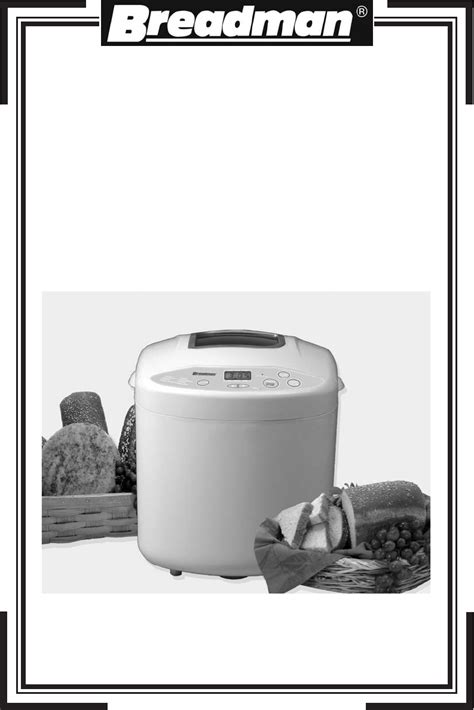 User Manual Breadman Tr520 English 68 Pages