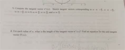 Compute The Tangent Vector F W ﻿sketch Tangent