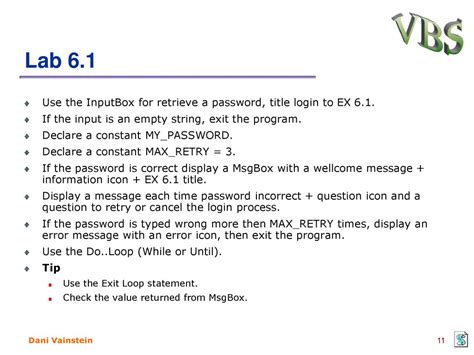 VBScript Session 6 Dani Vainstein Ppt Download