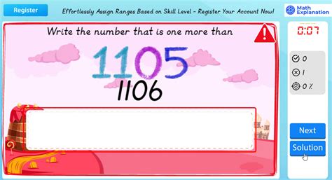 Math Explanation Identifying Numbers After A Given 4 Digit Number Engaging Primary Maths
