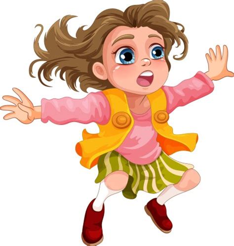 Cute Zinnia Black Girl Cartoon Characters Vector Image