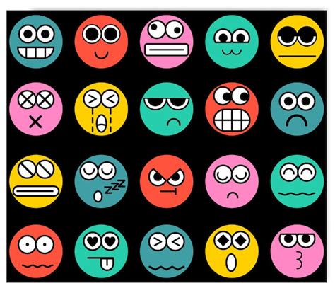Premium Vector Vector Emoticons In Circle Shape