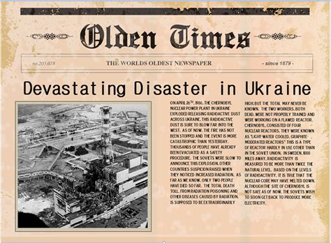 Devastating Disaster In Ukraine Chernobyl Researchpaper