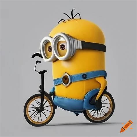 Funny Image Of A Minion Riding A Bicycle On Craiyon