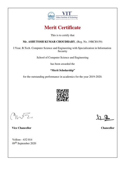 Ashutosh Choudhary On Linkedin Vit Cse Awards Motivation Work